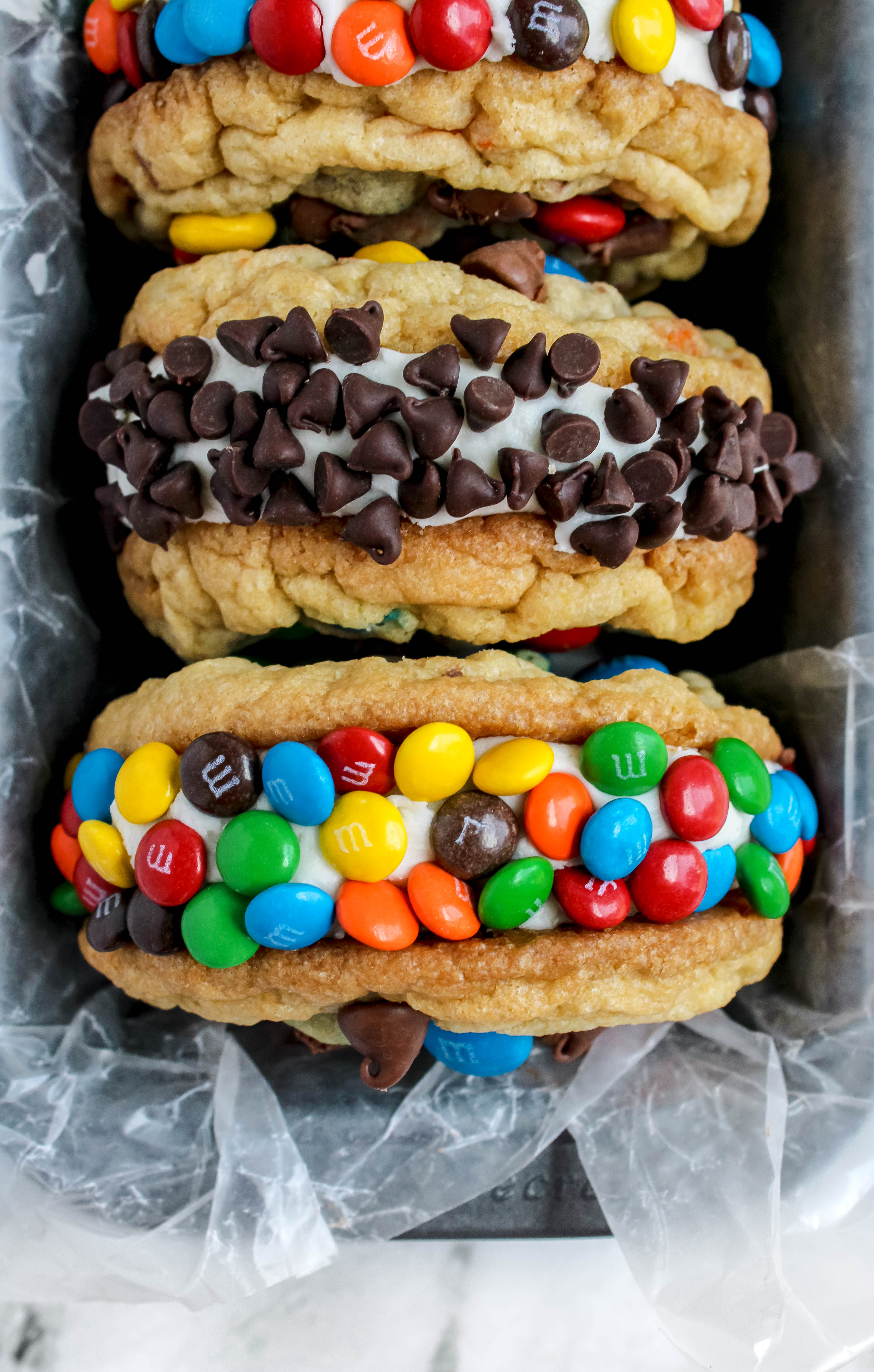 M&M Ice Cream Sandwiches - My Messy Kitchen