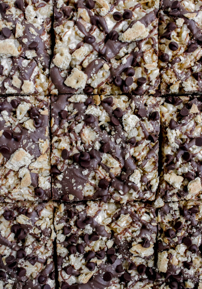 Toasted S'mores Rice Krispie Treats - My Messy Kitchen